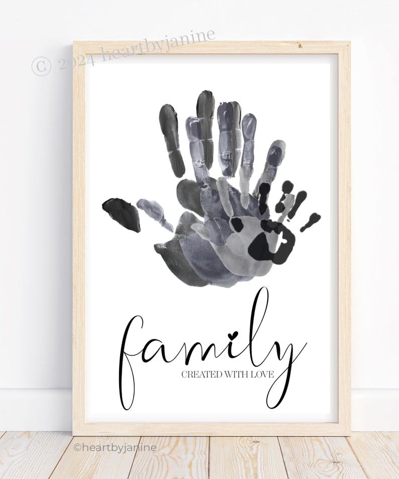 Family Handprint Art: DIY Painted Keepsake (digital Download, PDF Files ...