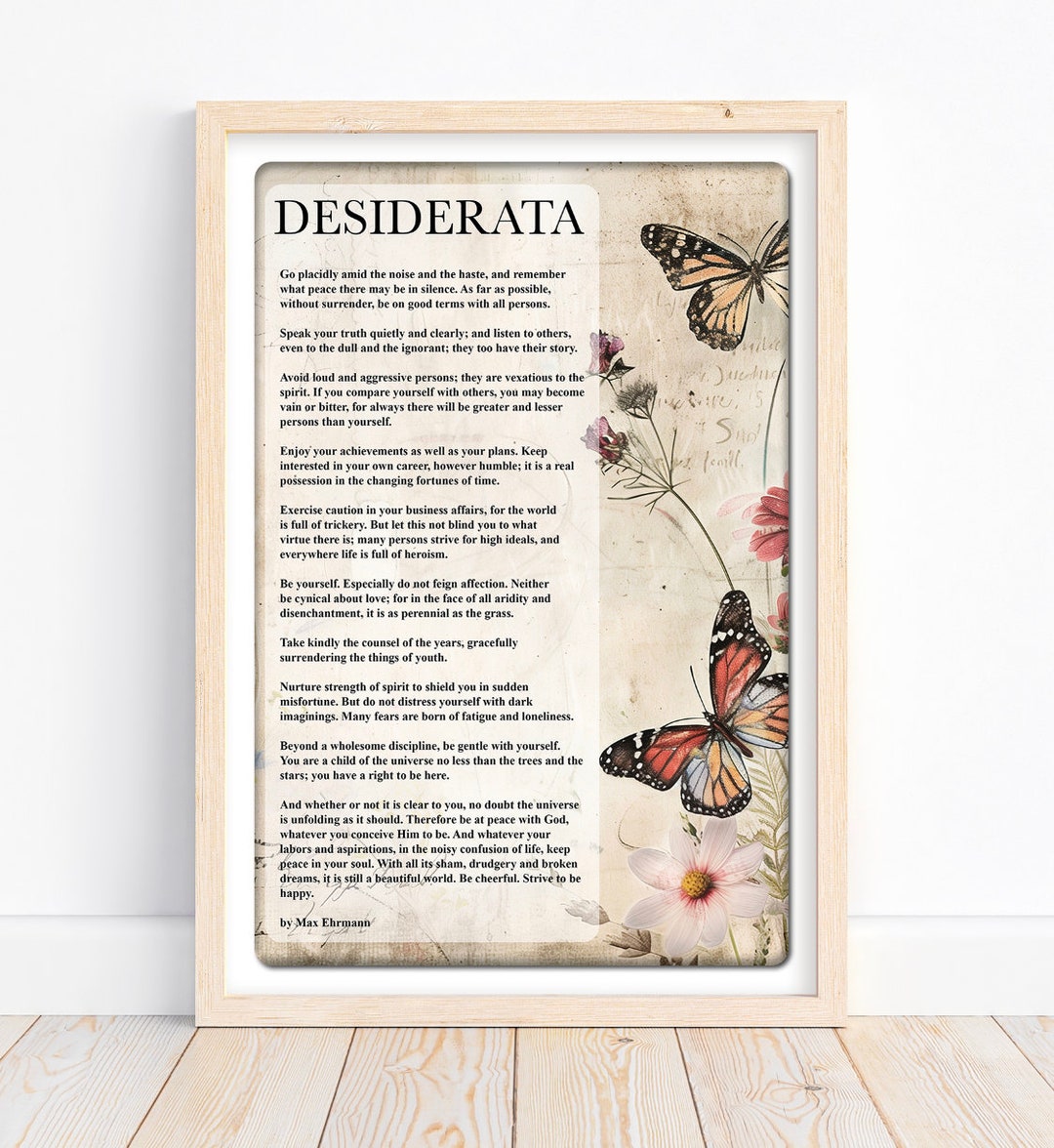 Desiderata Printable | Desiderata Print | Desiderata Poem by Max ...
