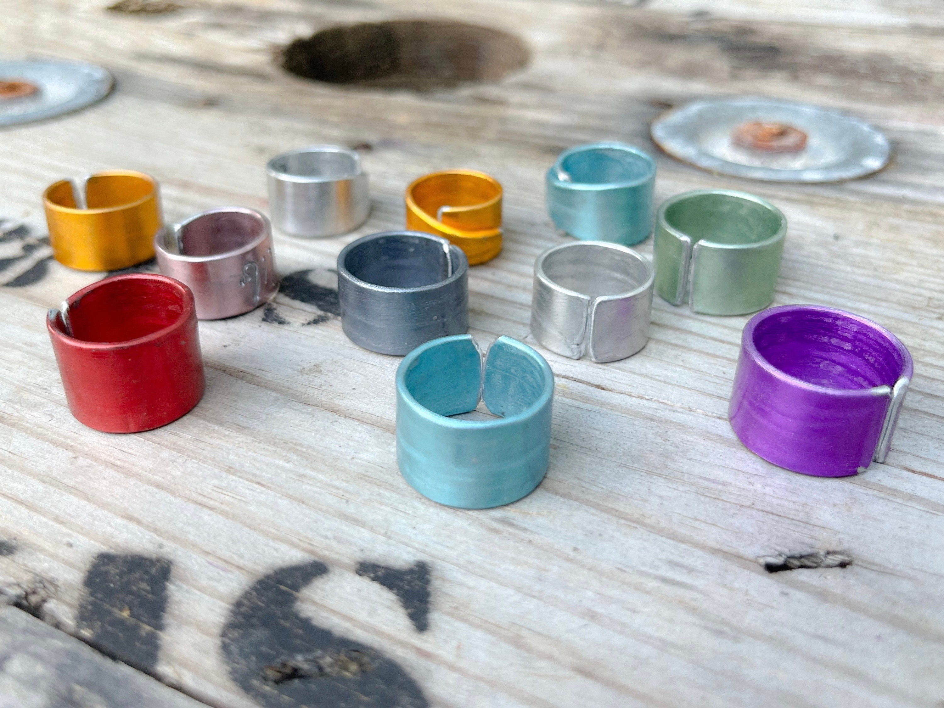 Repurposed Color Knitting Needle Rings - Etsy