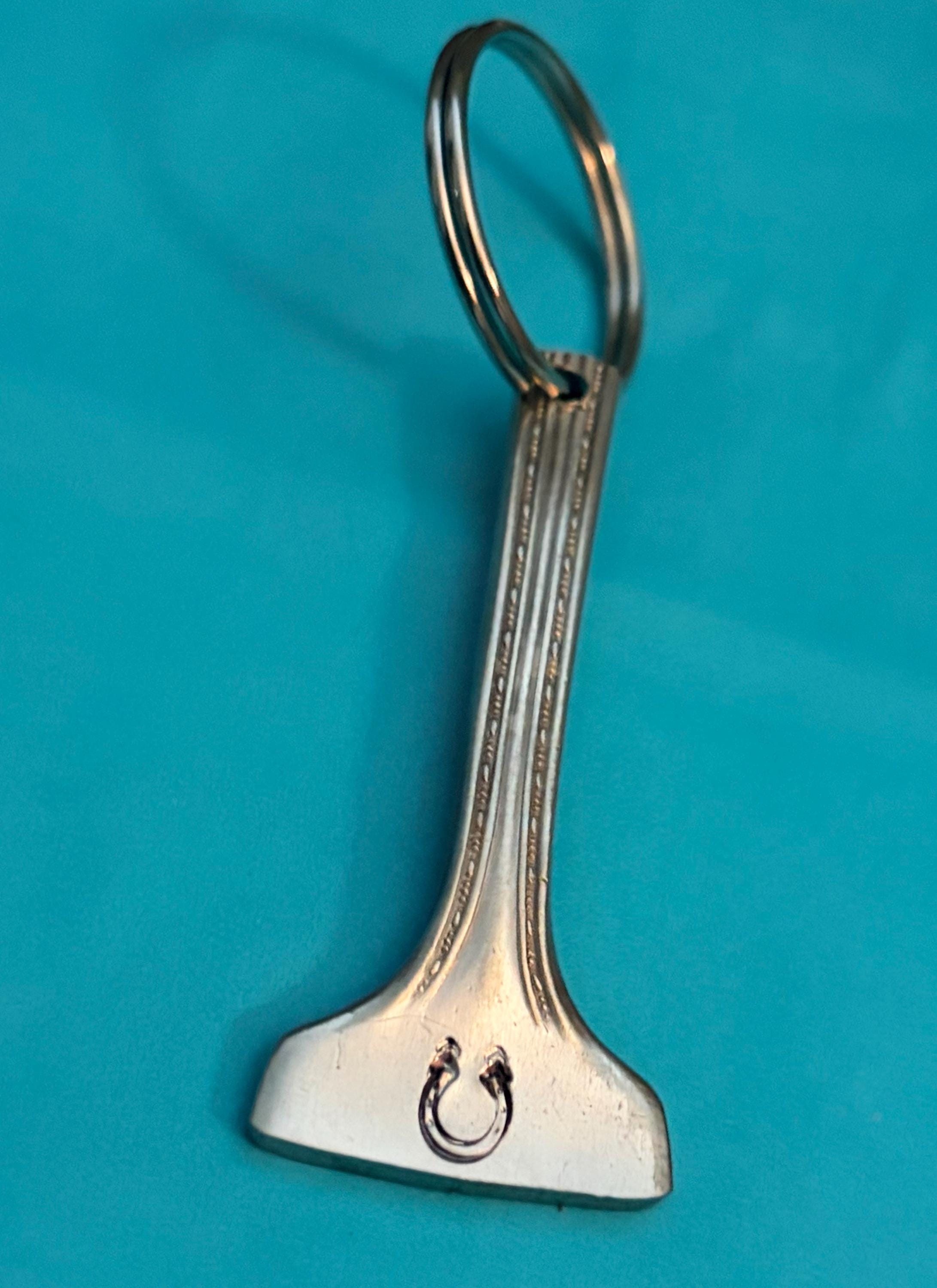 Vintage Hand Stamped Horseshoe Handmade Spoon Lottery Scratcher Key ...