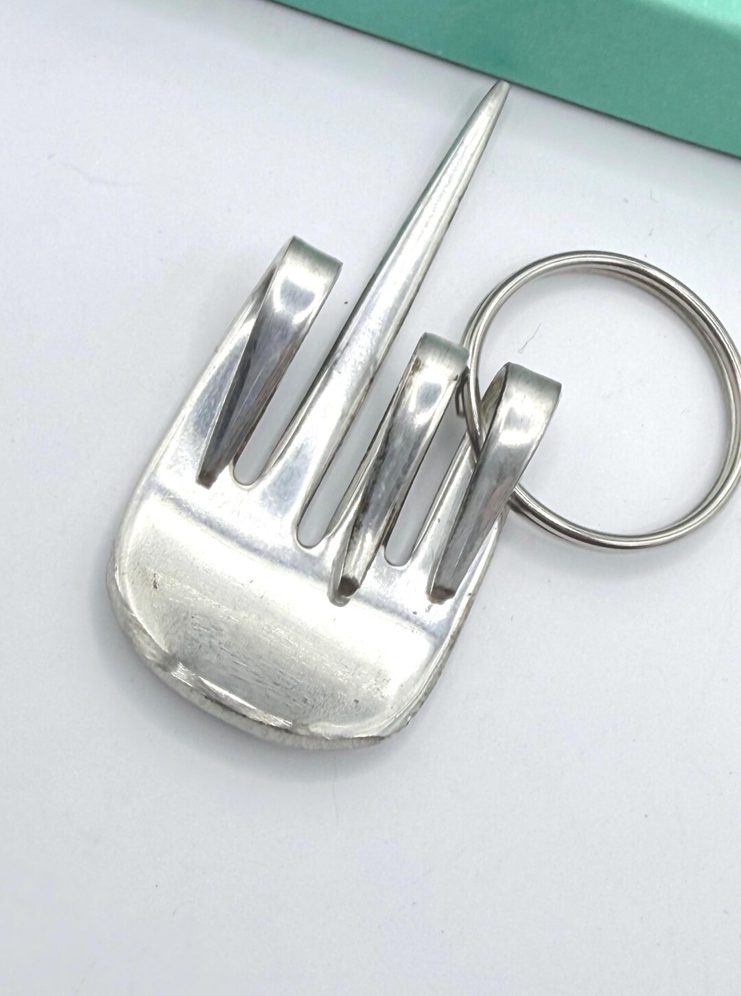 Middle Finger Fork Key Chain Customizable - Etsy
