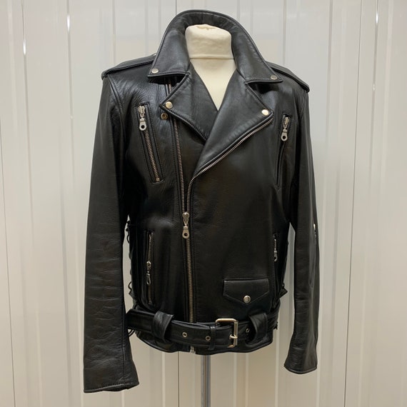 DEADSTOCK Brando Style Biker Jacket with lace up side… - Gem