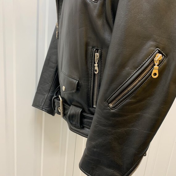 DEADSTOCK Brando Style Biker Jacket with lace up side… - Gem