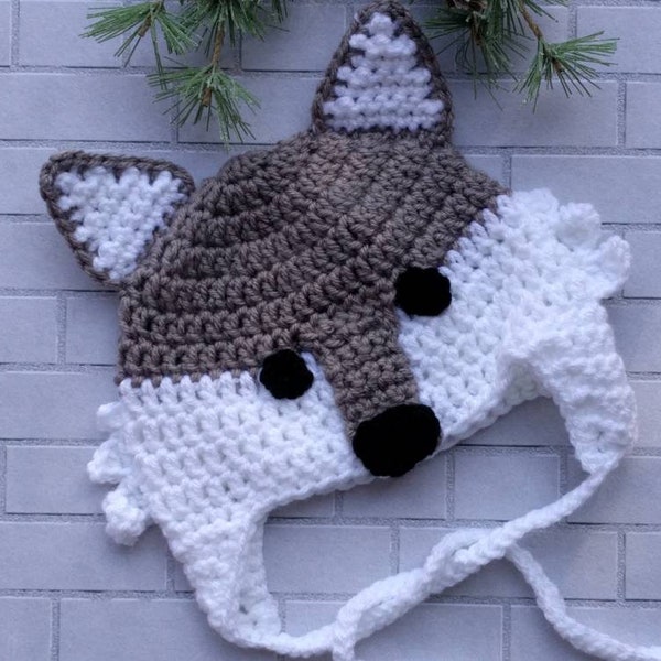 Knitted Wolf Hat - Etsy