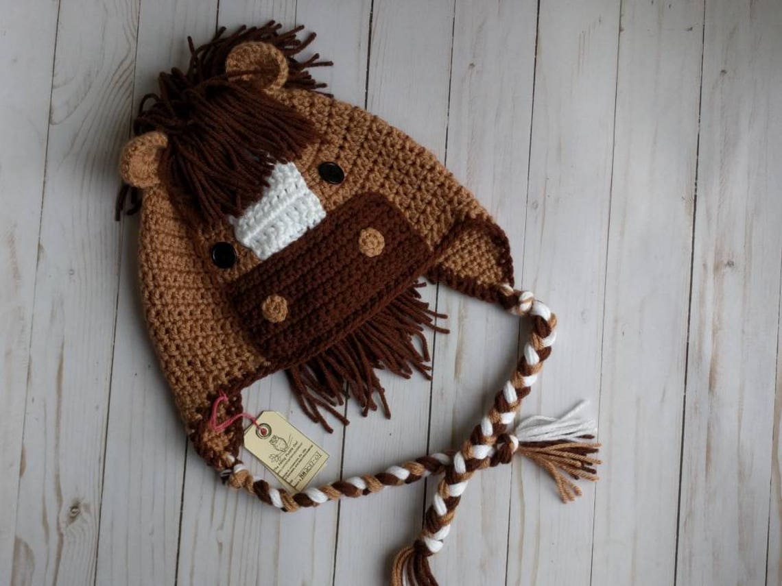 Horse Hat custom made Pony hat winter hat photo prop | Etsy