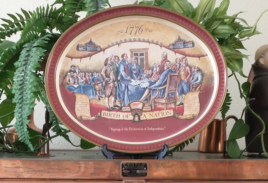 Serving Tray 1776 "birth of a Nation" Declaration of Independence ...