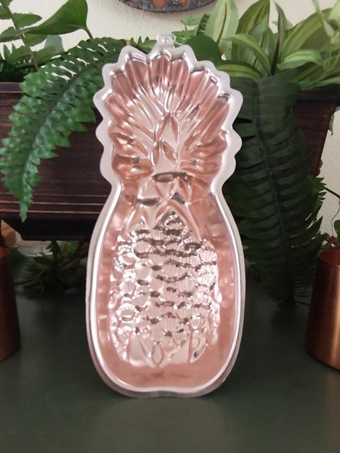 Pineapple Jello Mold Silver Pink Vintage - Etsy