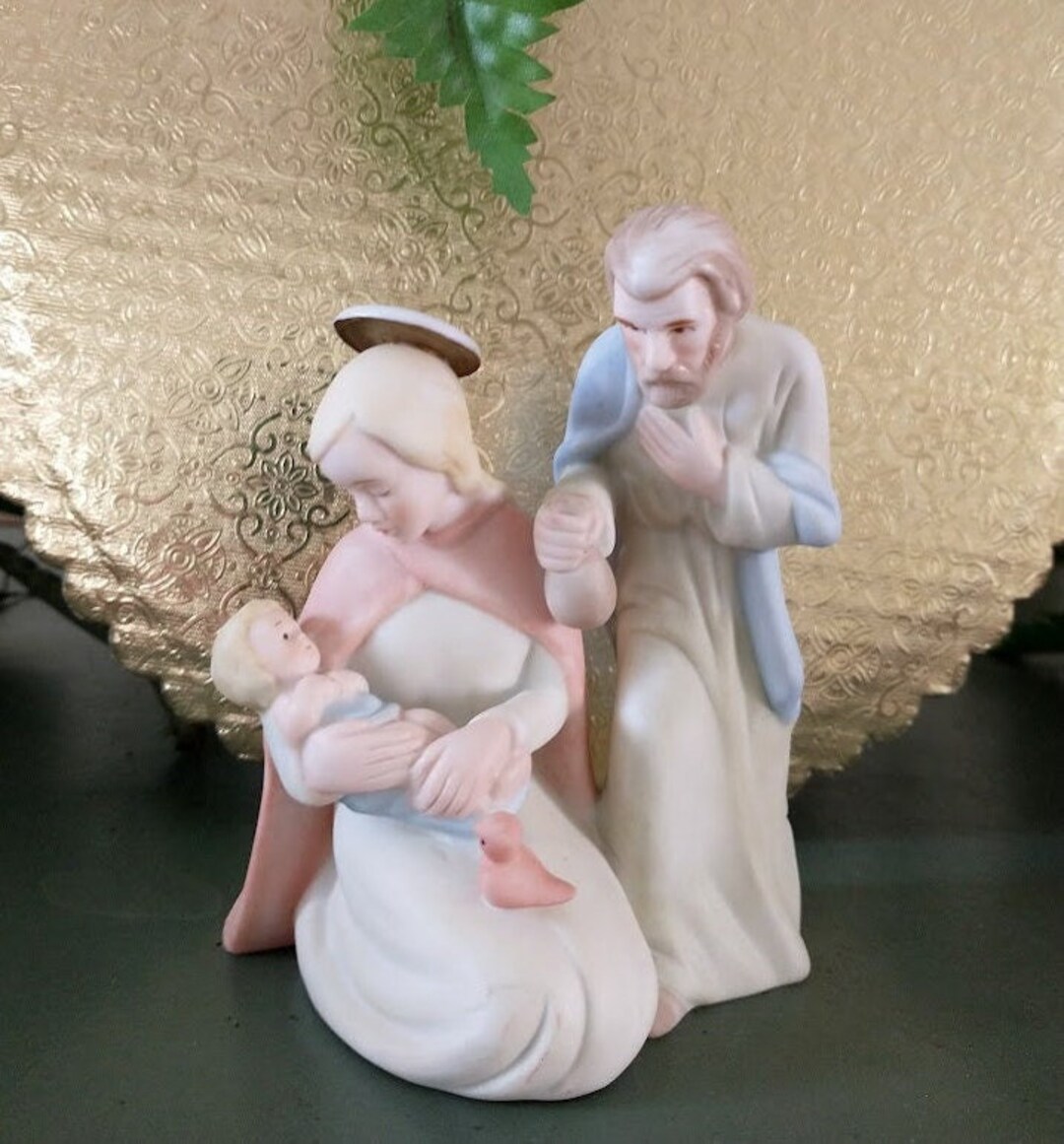 Lefton Nativity Vintage One Piece Bisque Christmas - Etsy