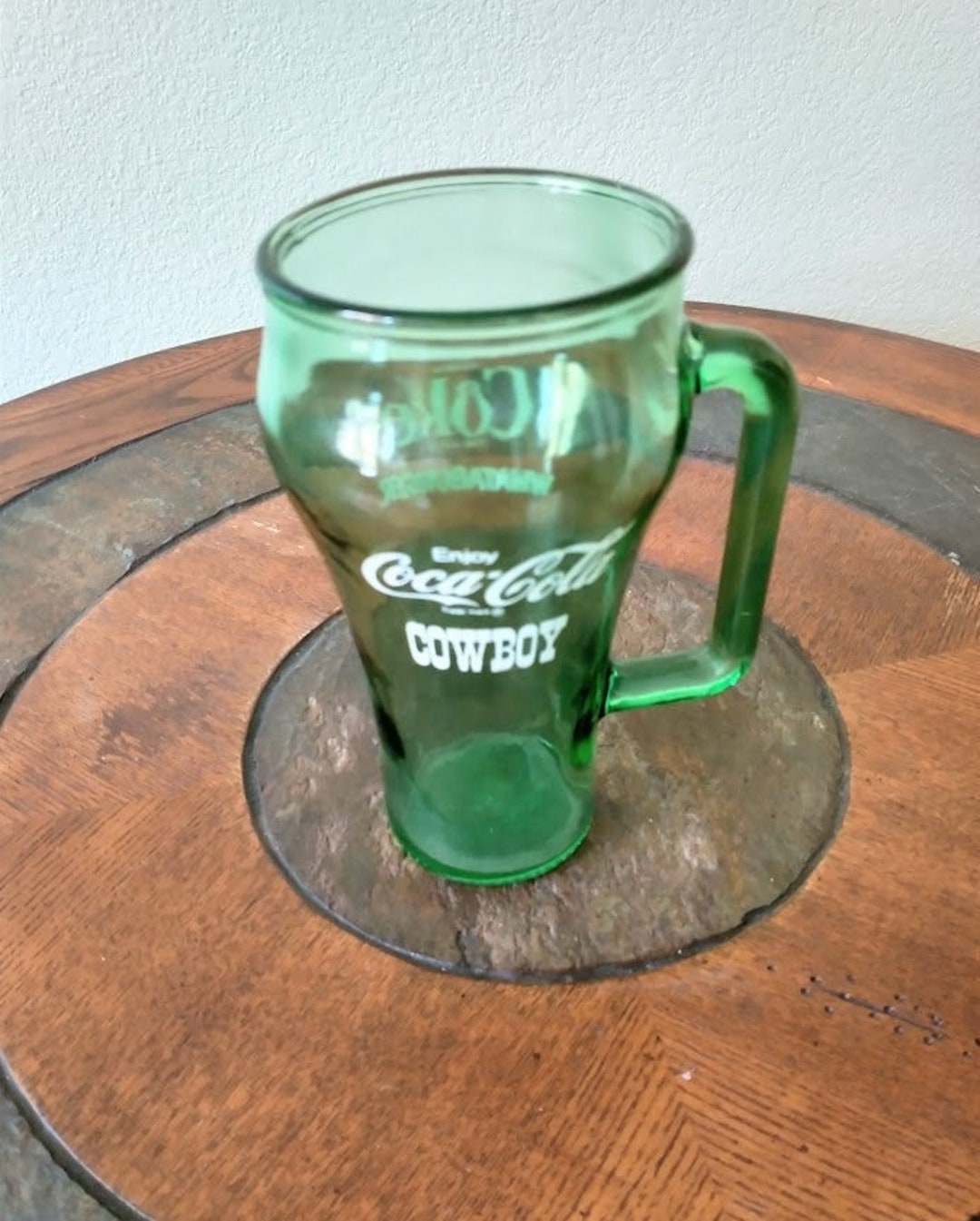 Coca Cola Glass/mug Vintage From 1970s Whataburger Cowboy - Etsy