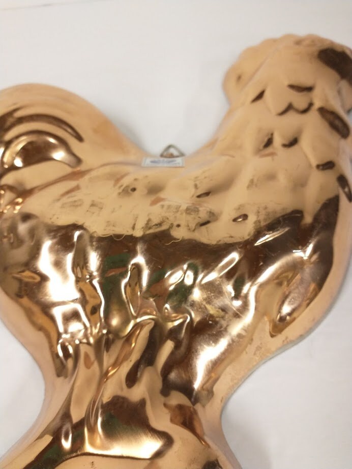 Copper Chicken/rooster Large Mold Baking Dishtin Interior Wall Hanging ...