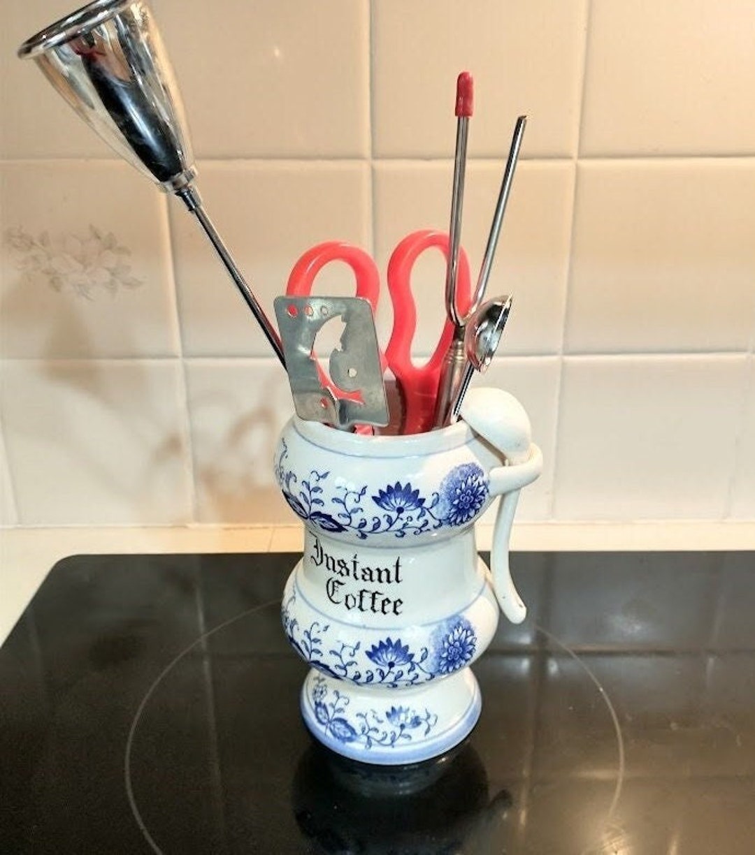 Vintage Instant Coffee Container With Spoon - Etsy