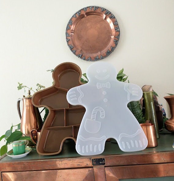 Vintage Gingerbread Man 7 Sectional Storage/cookie Container - Etsy
