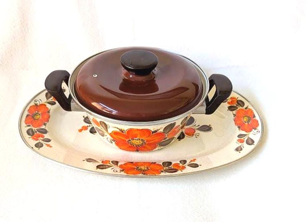 Sanko Ware "show Pans" Dutch Oven Pot With Lid and Tray - Etsy