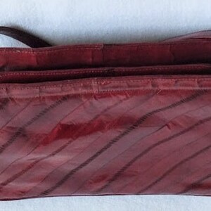 Vintage Eel Skin Purse With Strap Burgandy - Etsy