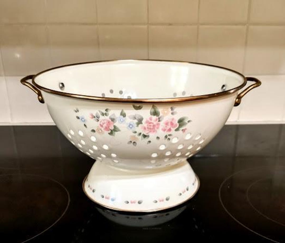 Pfaltzgraff Tea Rose Metal Large Pedestal Colander 1990s 11 Diameter - Etsy