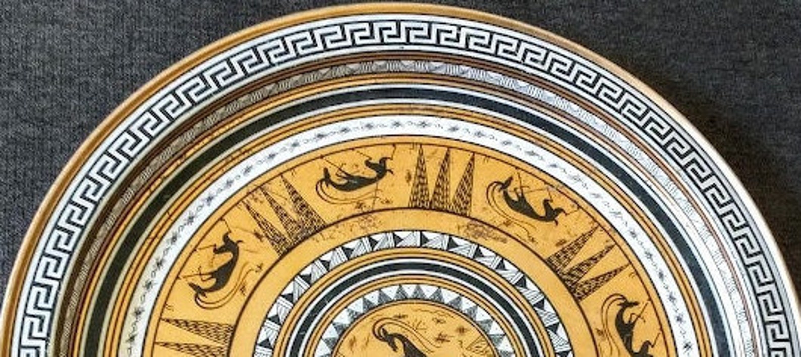 Ancient Egyptian Etruscan Grecianthemed Collectable Tin Trays Plates ...