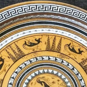 Ancient Egyptian Etruscan Grecianthemed Collectable Tin Trays Plates ...