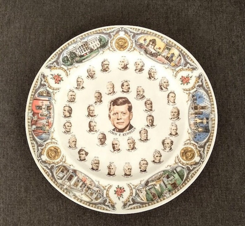 John F Kennedy and Previous US Presidents Plate 1960s - Etsy