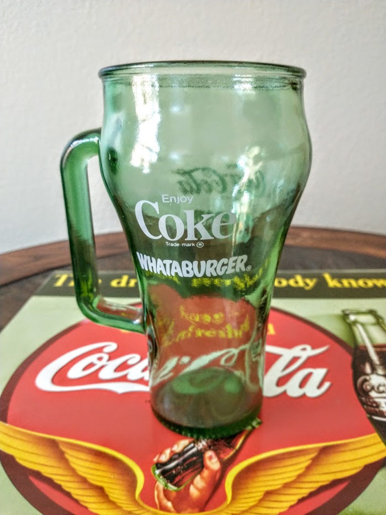 Coca Cola Glass/mug Vintage From 1970s Whataburger Cowboy - Etsy