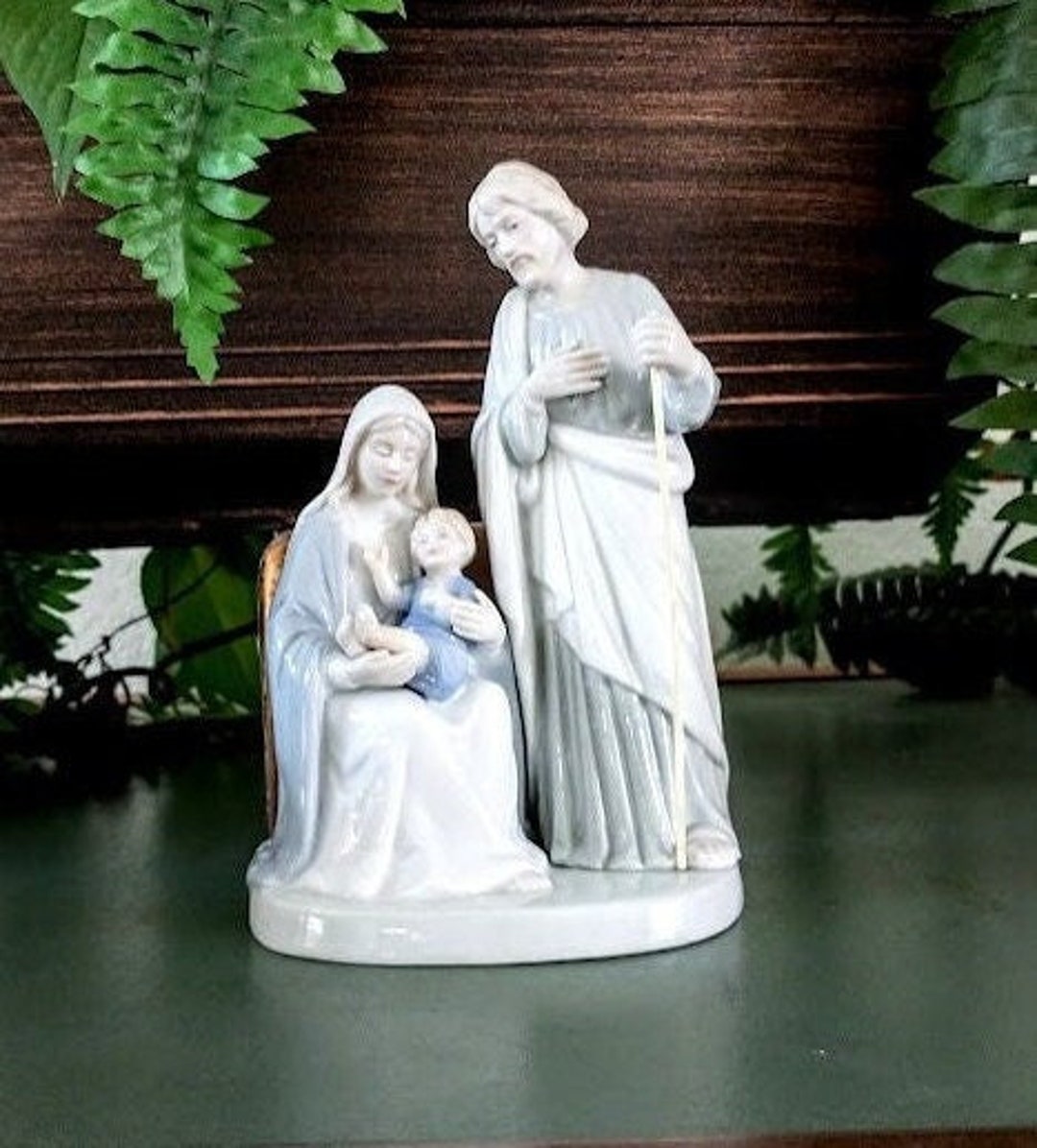 Porcelain Homco Nativity Scene Joseph, Mary and Jesus Figurine, Made in ...