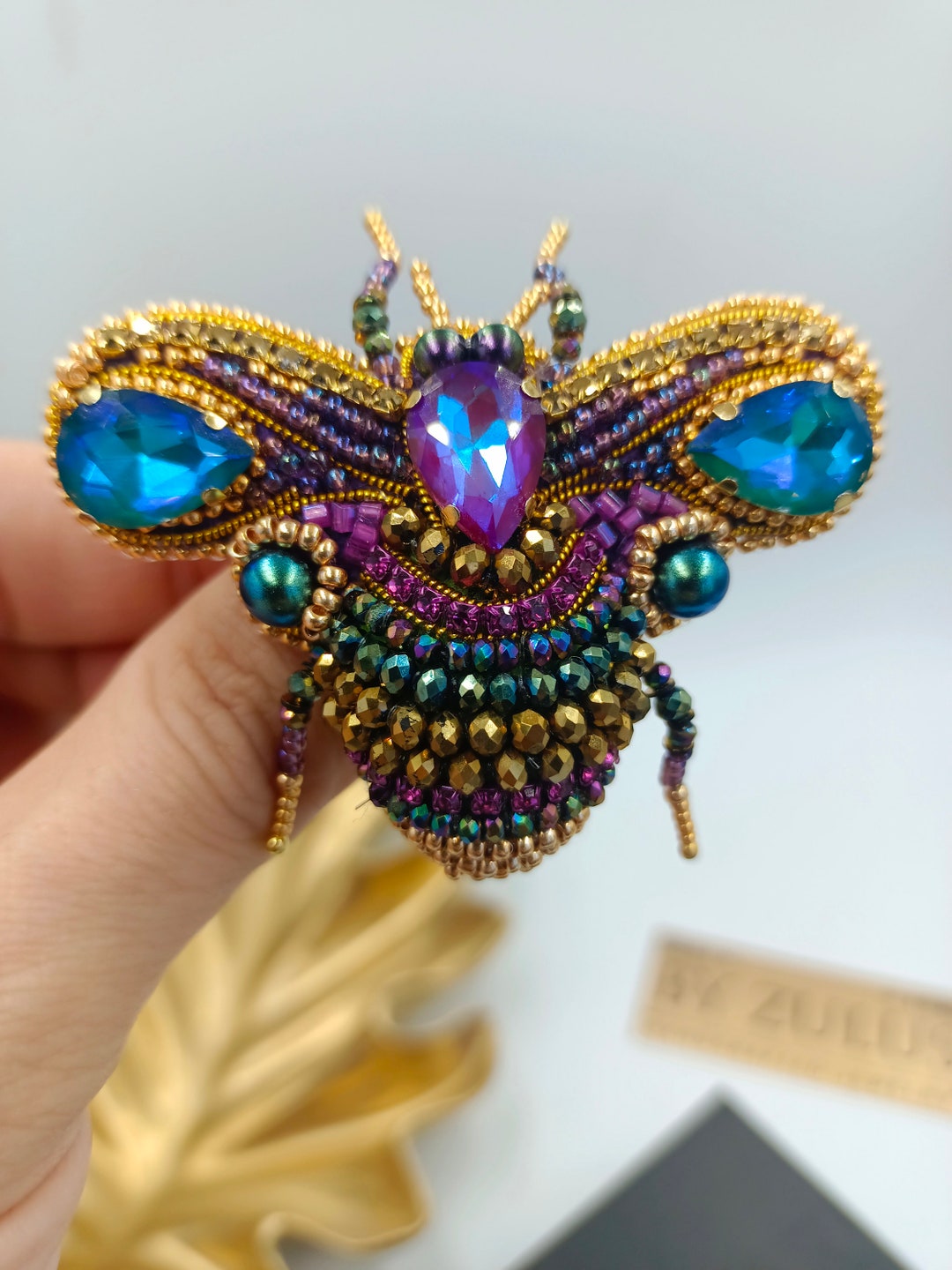 Handmade Bug Brooch, Elegant Design Jewellery, Special Gift for Mom ...