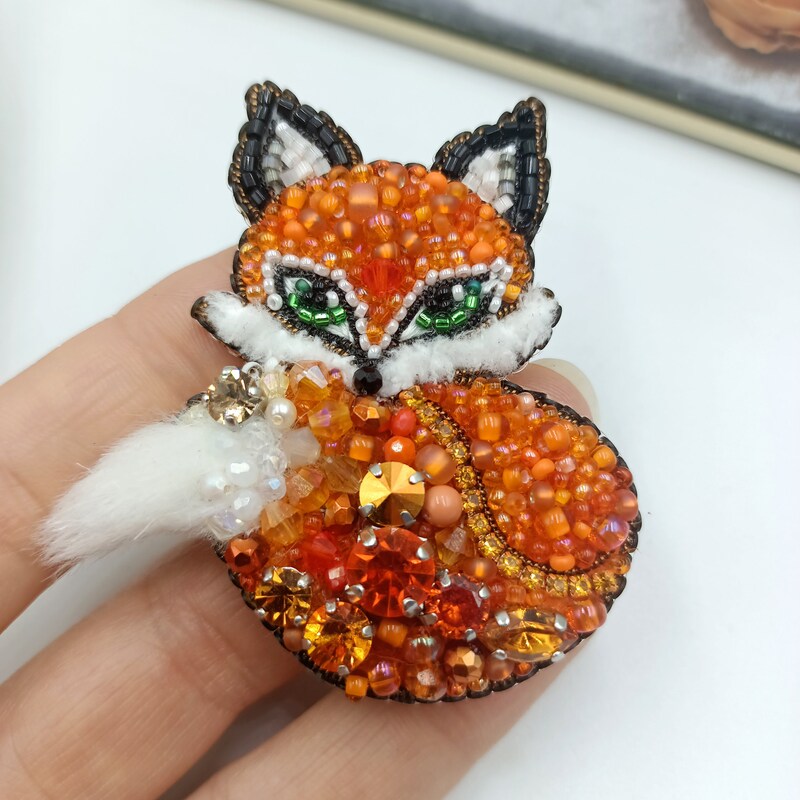 Fox Brooch - Etsy