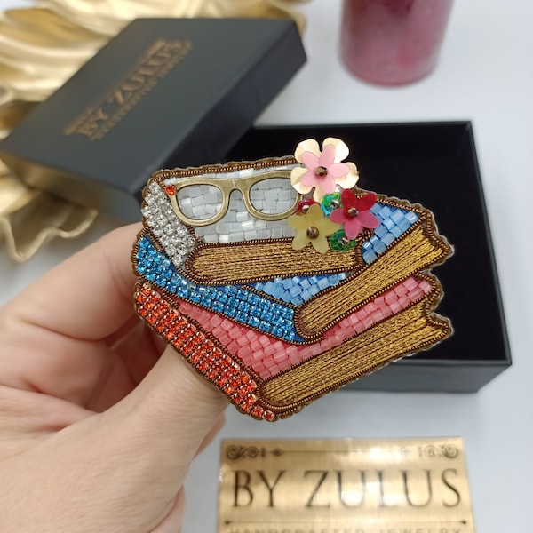 Book Brooch - Etsy