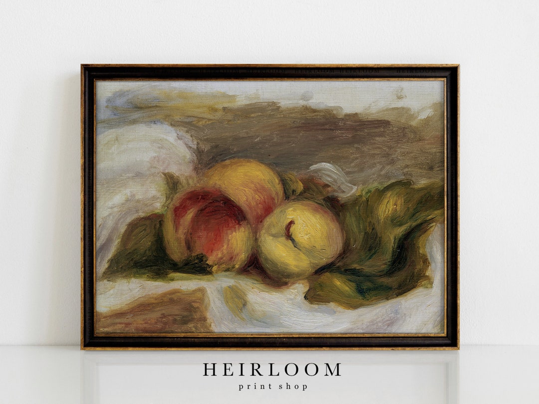Fruit Still Life Art | Rustic Kitchen Decor | Renoir Print | MAILED ART ...