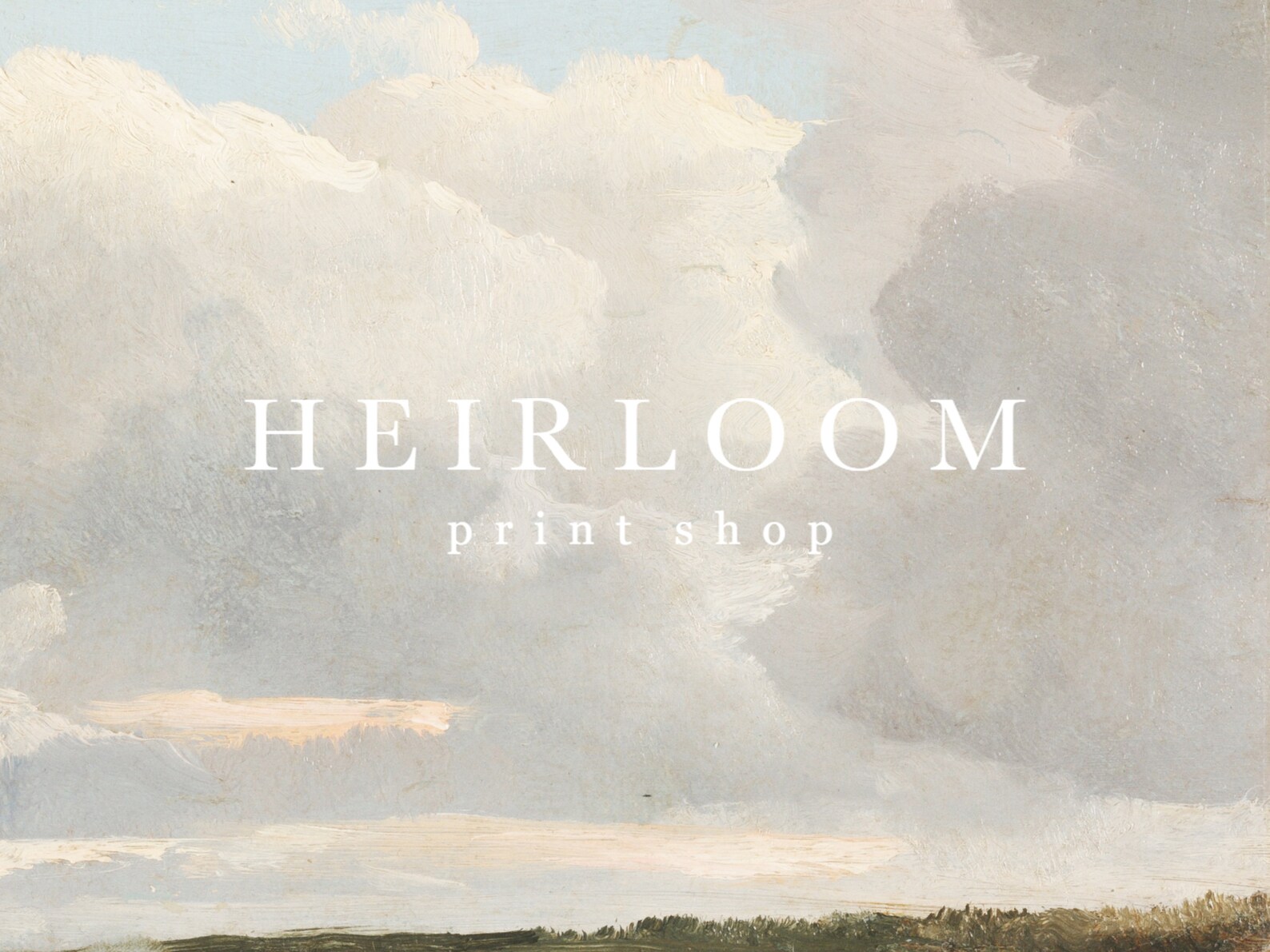 Cloud Print | Nursery Decor | Vintage Print | Cloud ART PRINTS | New ...