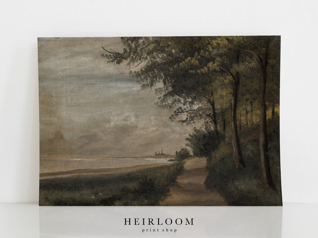 Vintage Landscape Print Rustic Canvas Art Nature MAILED - Etsy