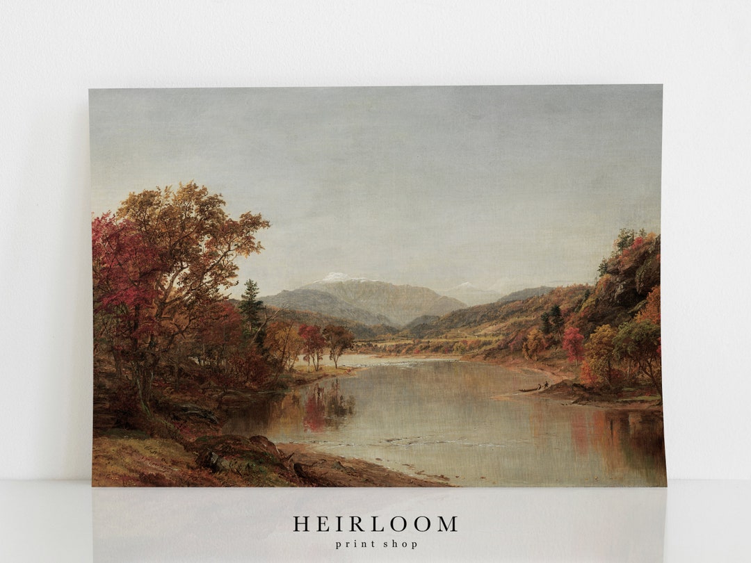 Vintage Fall Artwork | Autumn Landscape Print | MAILED ART | Native ...