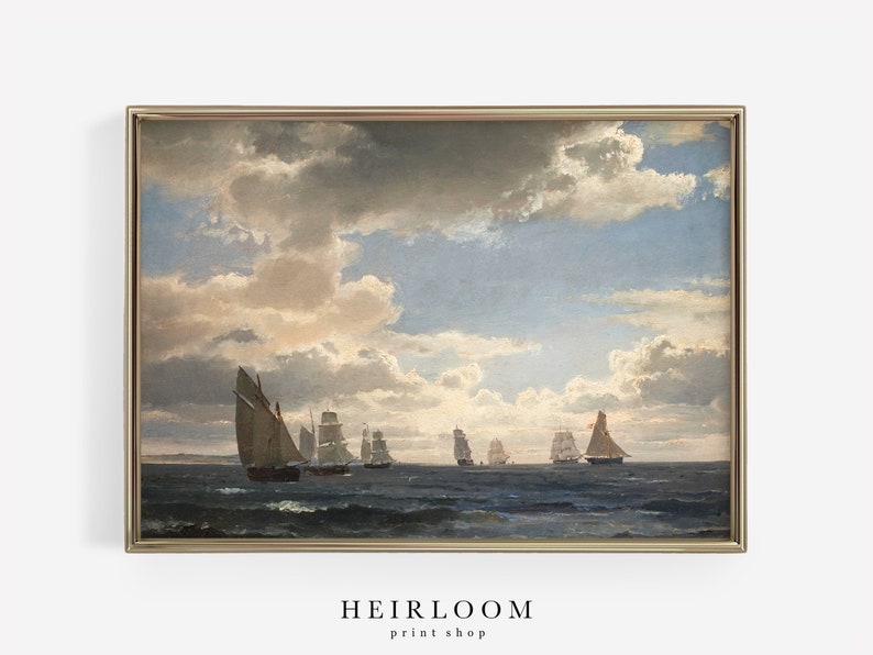 Sailing ART PRINTS Vintage Nautical Art Ocean Print | Etsy