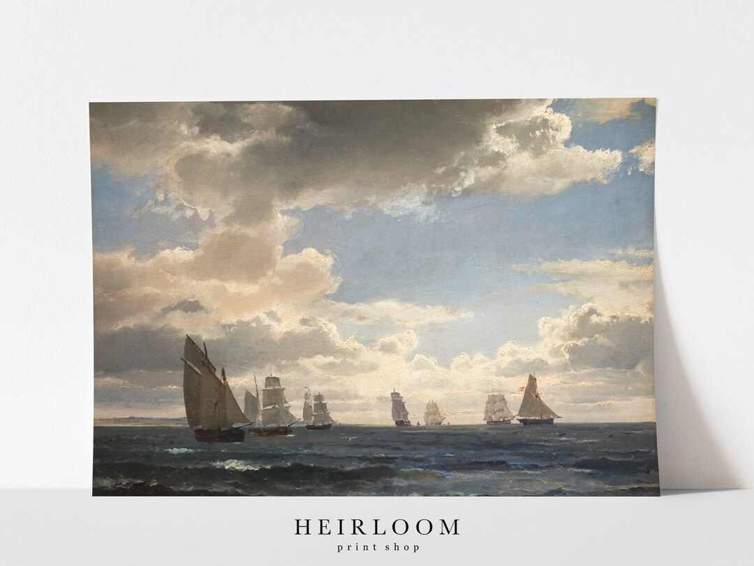 Sailing ART PRINTS | Vintage Nautical Art | Ocean Print Seascape ...