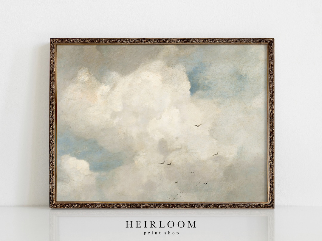 Cloud Art | Cloud Painting | Nursery Wall Art | Cloud Print | MAILED ...