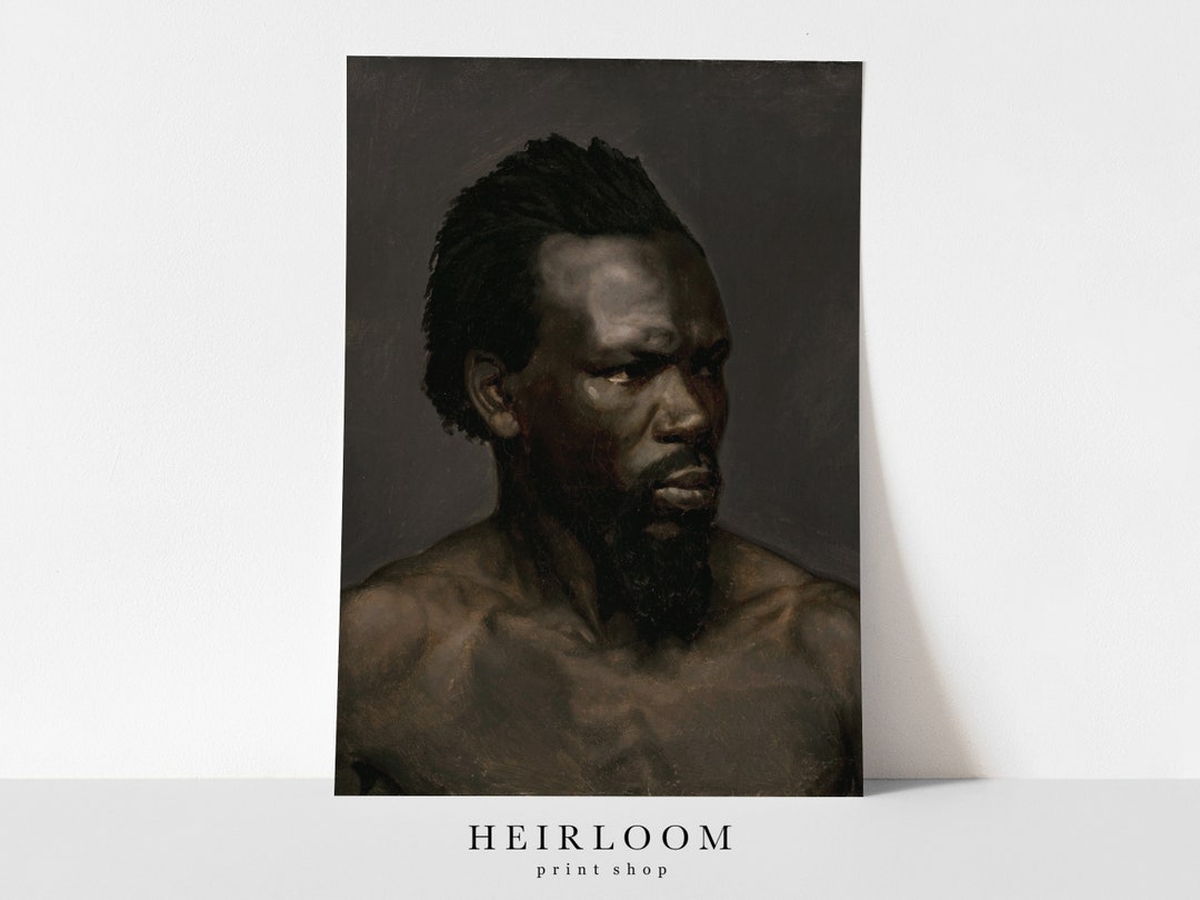 Vintage African Art | Portrait Black Man Painting | ART PRINTS ...