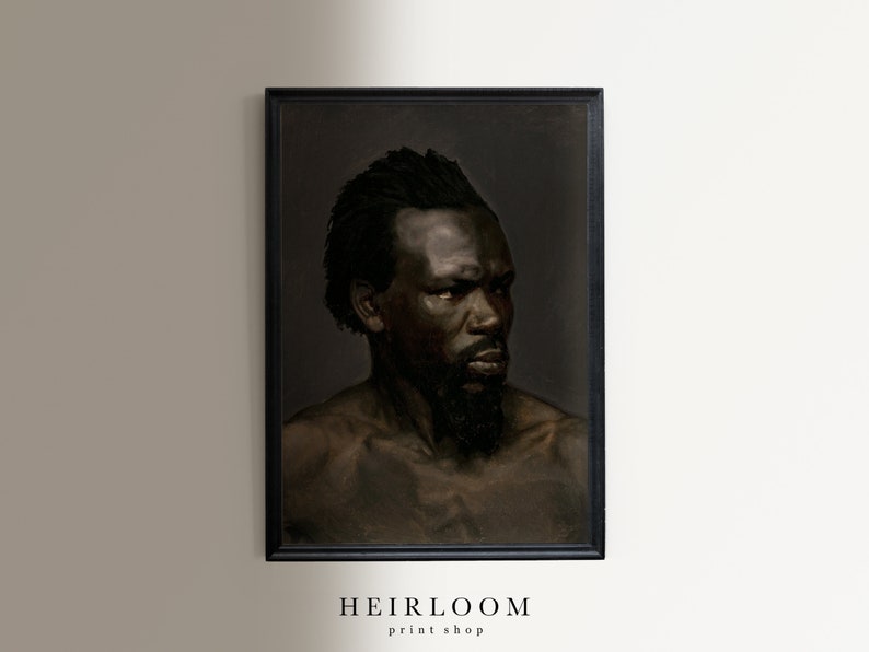 Vintage African Art Portrait Black Man Painting ART PRINTS - Etsy