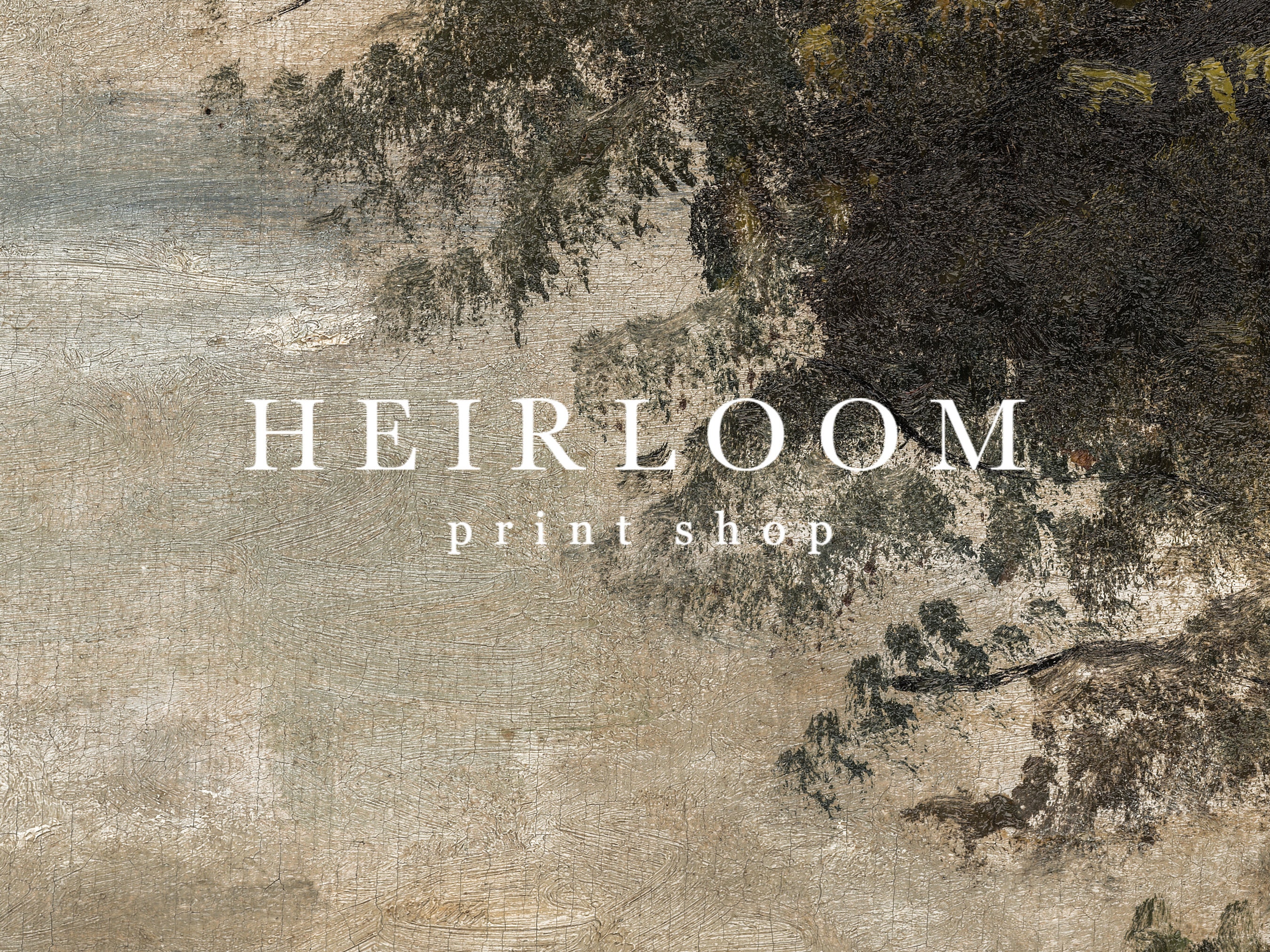 Vintage Landscape Print Rustic Canvas Art Nature MAILED | Etsy