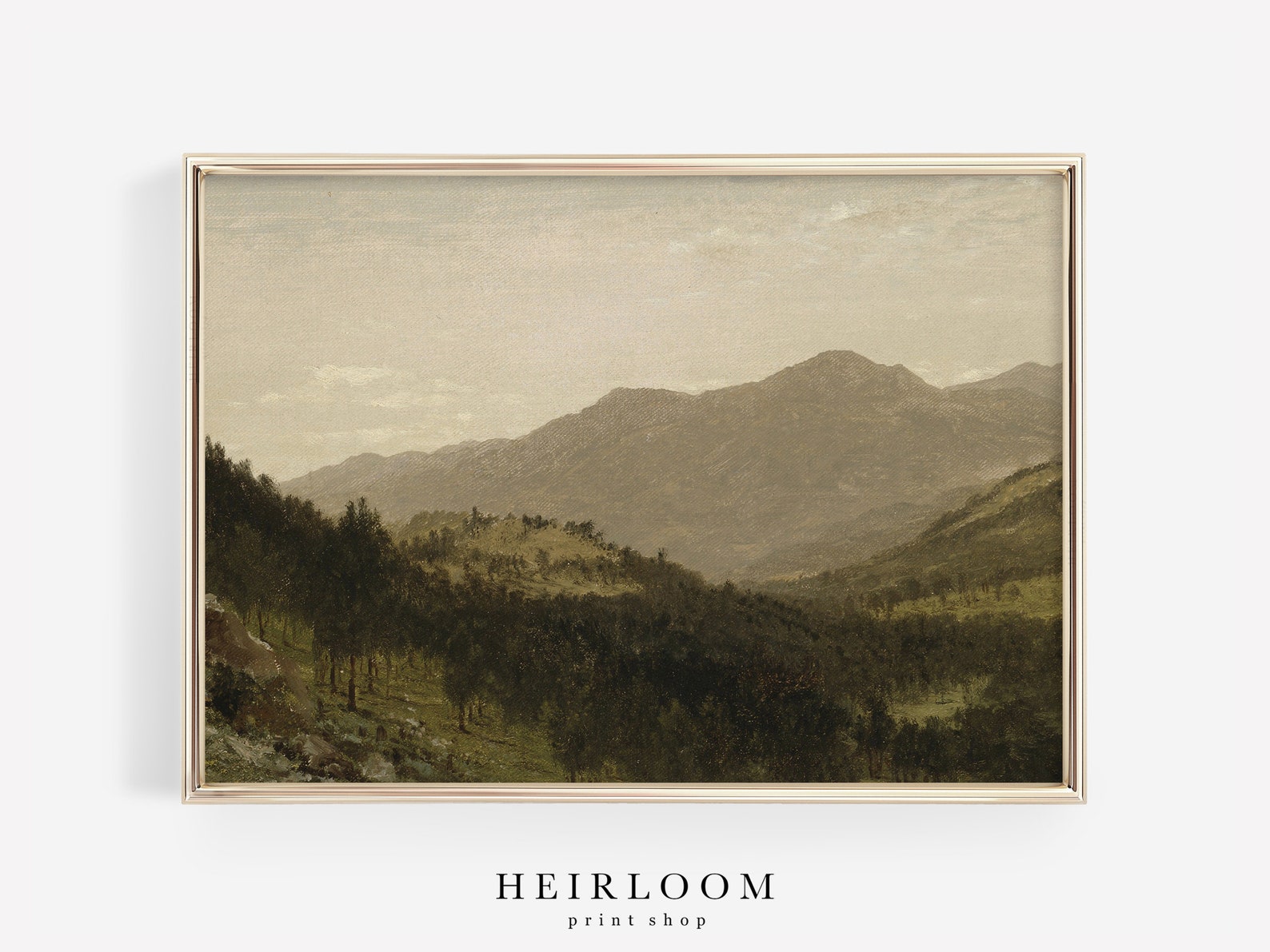 Forest Print Antique Art Vintage Landscape Heirloom ART | Etsy