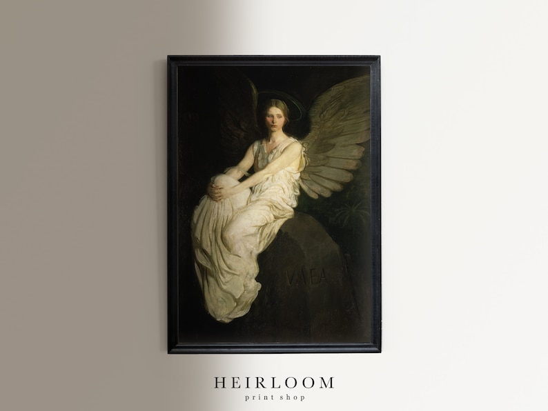 Angel Painting Religious Wall Art Catholic Art Prayer - Etsy