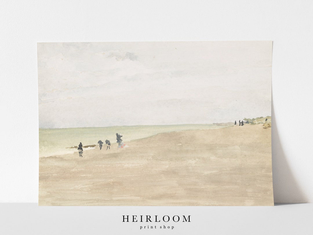 Beach Art | Coastal Wall Art | Watercolor Beach Print | Vintage Beach ...