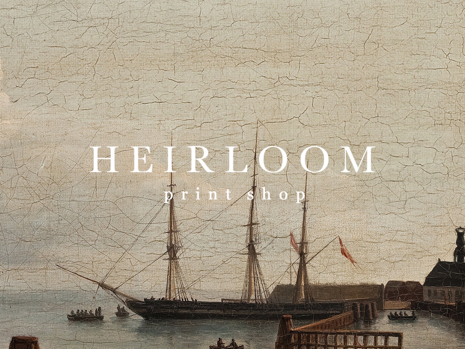 Ship Painting Canvas Primitive Nautical Shipart Rustic | Etsy