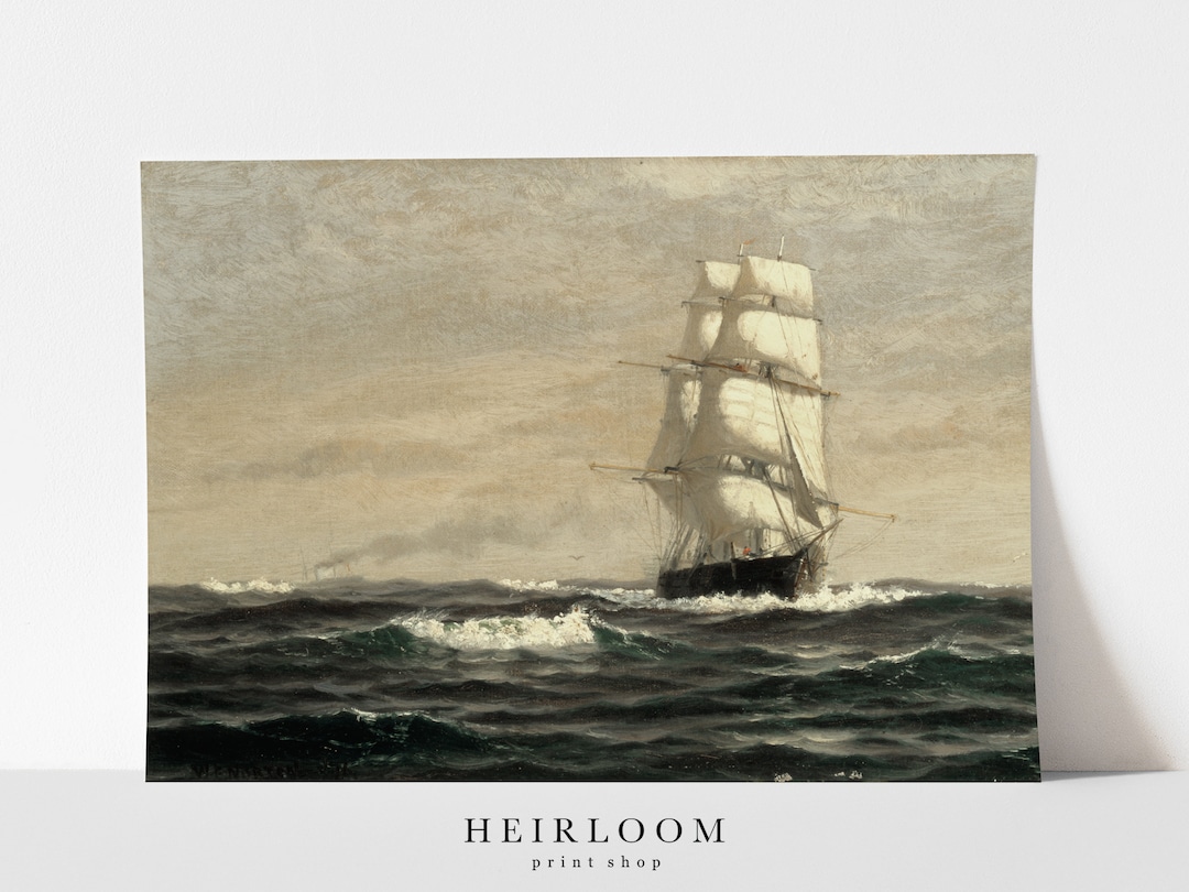 Ship Ocean Print | Painting of Ship | Nautical Prints | ART PRINTS ...