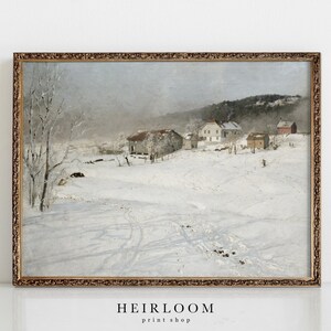 Snow Painting | Winter Painting | Antique Art Print | MAILED PRINTS for ...