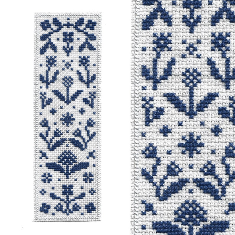 Spring Flowers Cross Stitch Bookmark - Cross Stitch Pattern (beginner ...