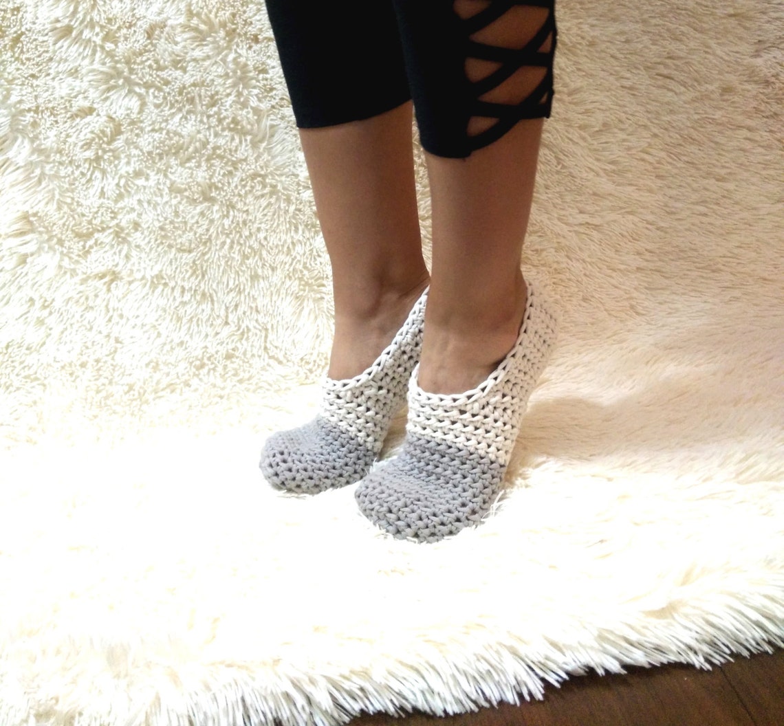 Starry Night Slippers - CROCHET PATTERN - Adult Sizes - T-shirt Yarn ...