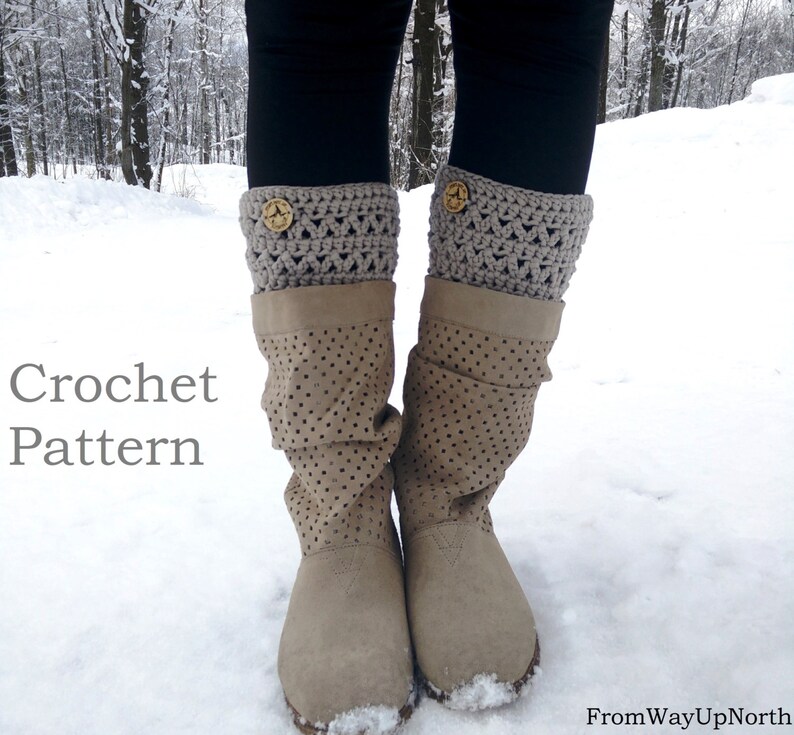 CROCHET PATTERN - Chilly Willie Boot Cuffs (adult: Xsm, Sm, Med, Lg, Xl ...