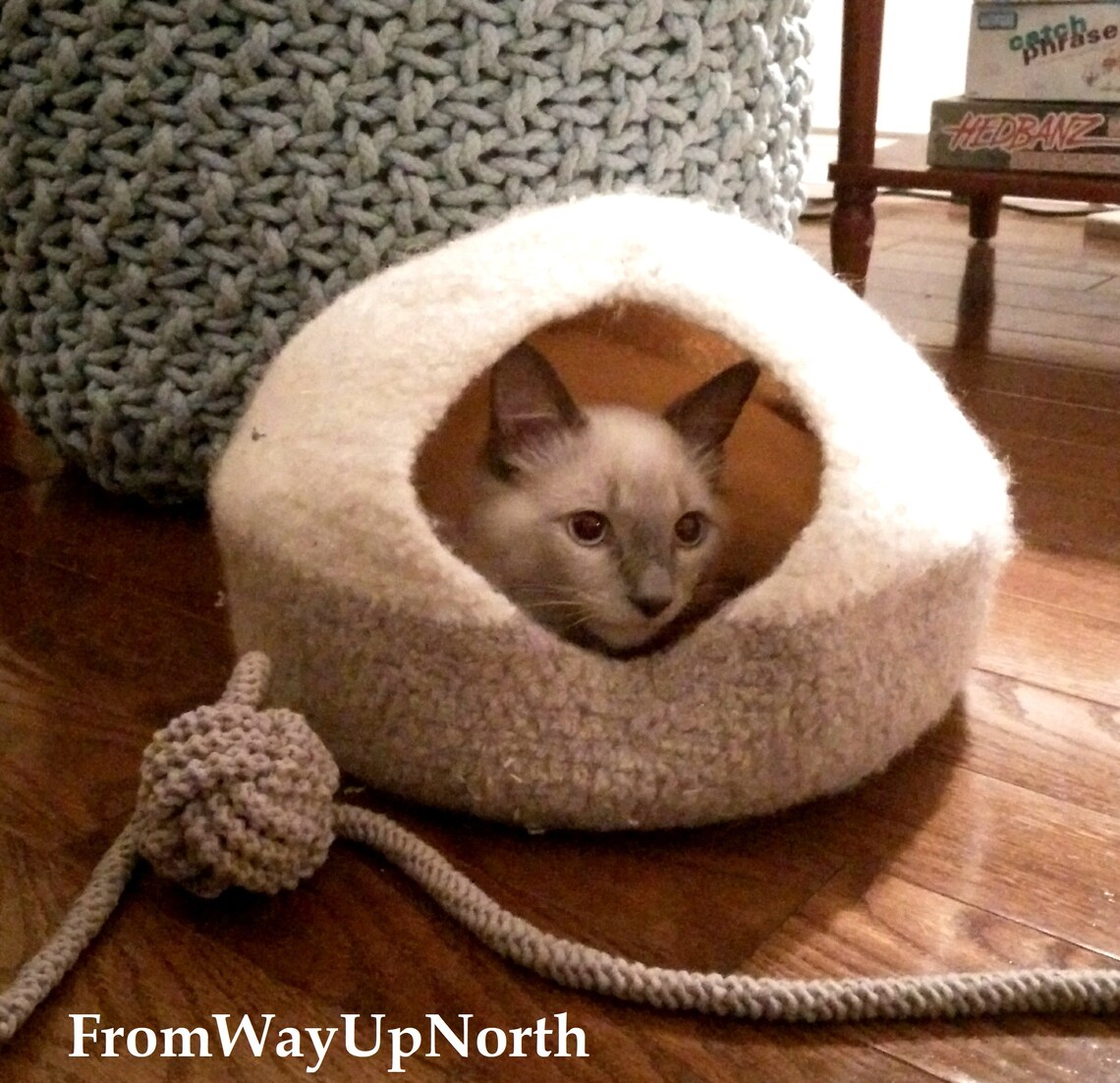 Felted Cat Cave Crochet PATTERN 2 Sizes Wool Cat Bed/cave - Etsy