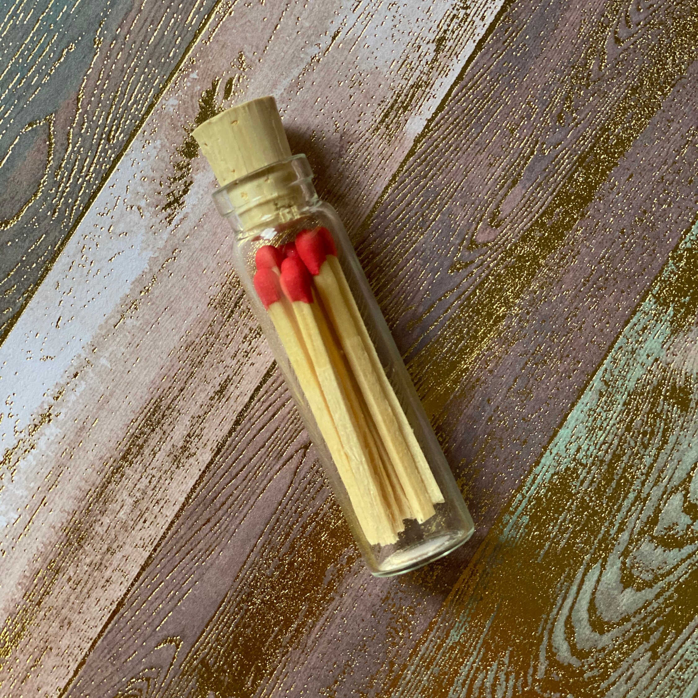 Red Tip Matches in Glass Vial qty. 10 Decorative Matches - Etsy Canada