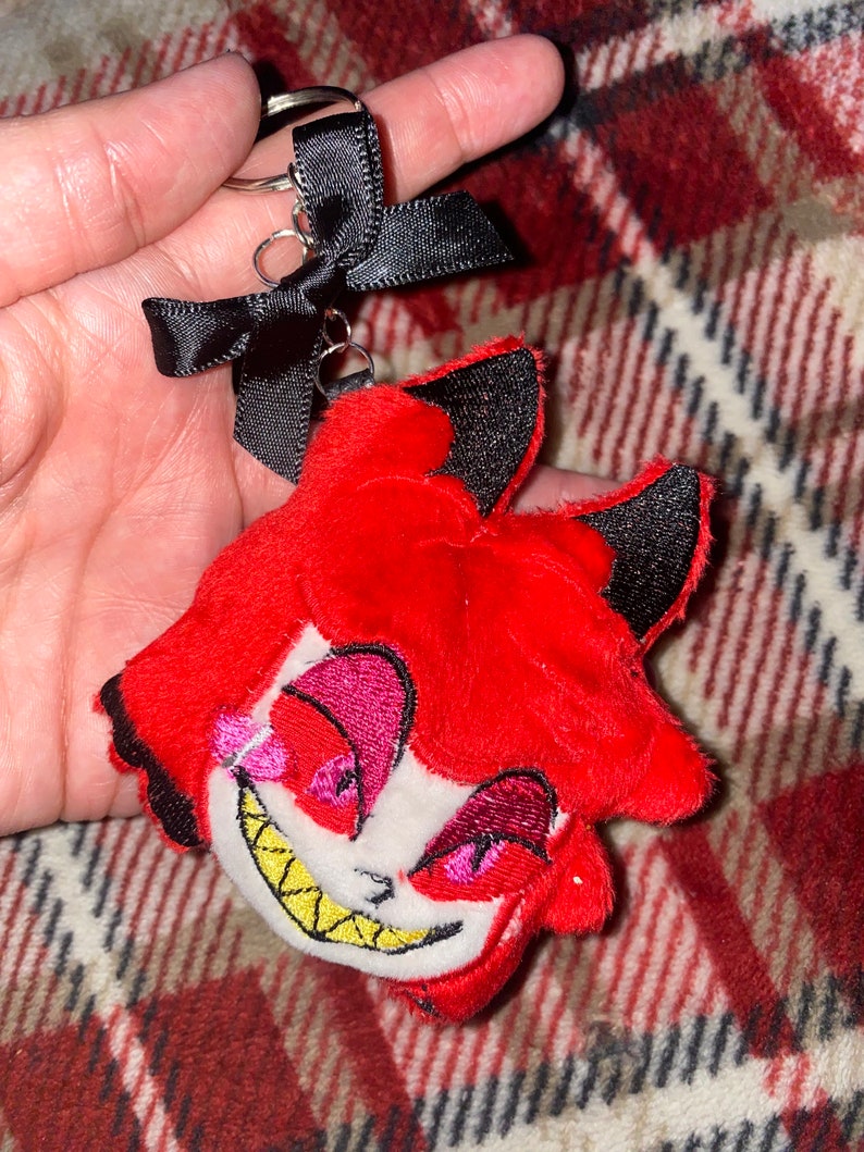 Hazbin Hotel Alastor Plush Keychain, Radio Demon, Handmade Charm - Etsy