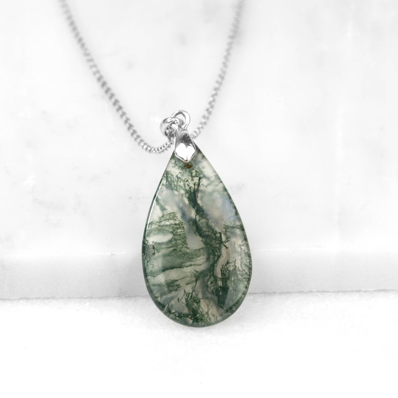Moss Agate Jewelry - Etsy